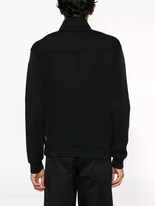 MURPHY&NYE Scrupper Quarter-zip Logo-print Sweatshirt - Black