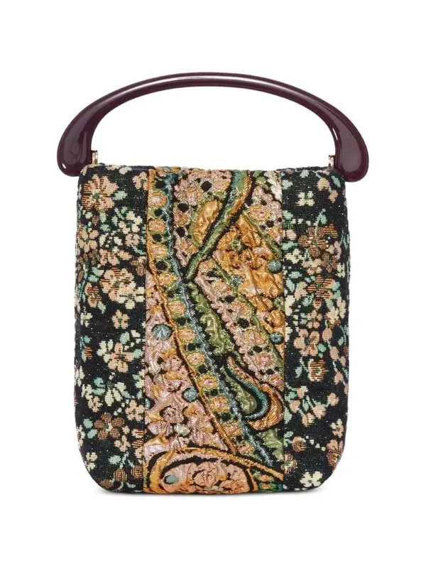 Dries Van Noten Crisp Micro Bag With Multicolored Floral Print
