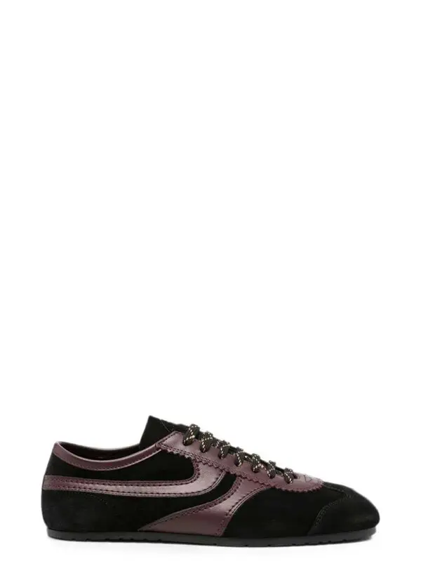 Dries Van Noten Panelled Leather Sneakers - Black