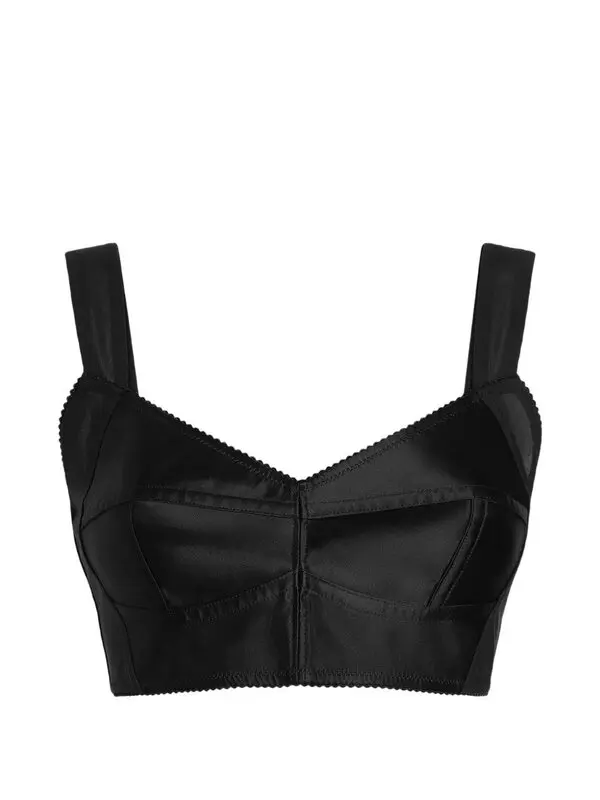 Dolce & Gabbana Satin Bralette - Black