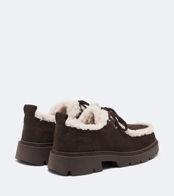 Inuikii Mocabee Shearling-lined Suede Lace-up Shoes
