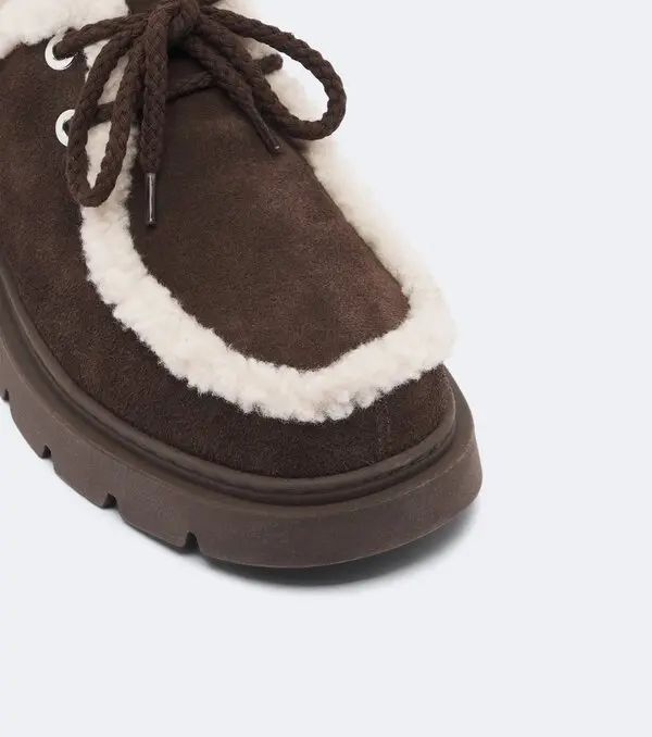 Inuikii Mocabee Shearling-lined Suede Lace-up Shoes