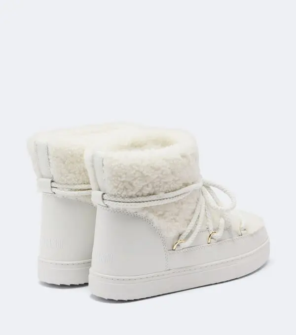 Inuikii Curly Shearling And Leather Snow Boots