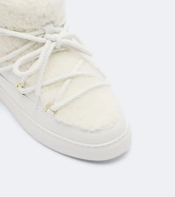 Inuikii Curly Shearling And Leather Snow Boots