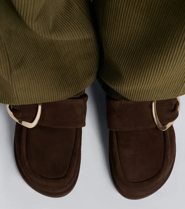 Inuikii Shearling-lined Suede Mules