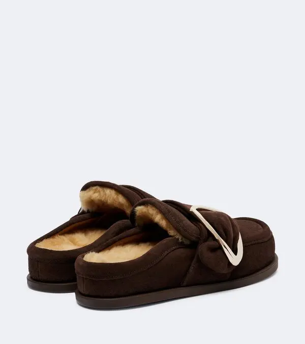 Inuikii Shearling-lined Suede Mules