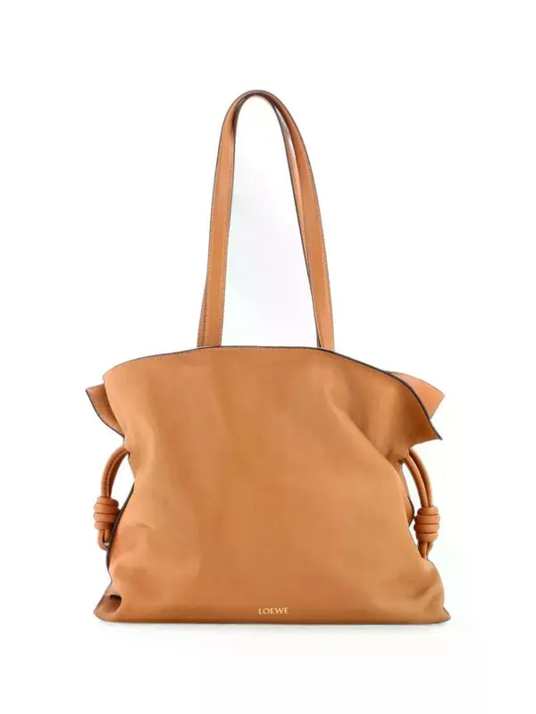 Loewe Flamenco Knot Bag Leather Large Tote Bag - Brown