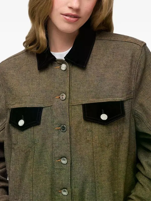 GANNI Overshirt In Neppy Denim