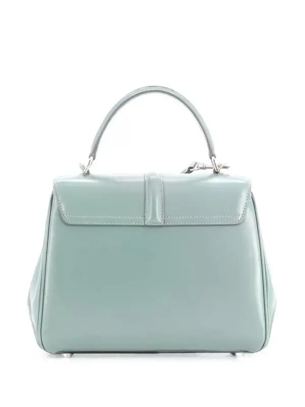 Celine 16 Top Handle Bag Smooth Calfskin Small Satchel - Green