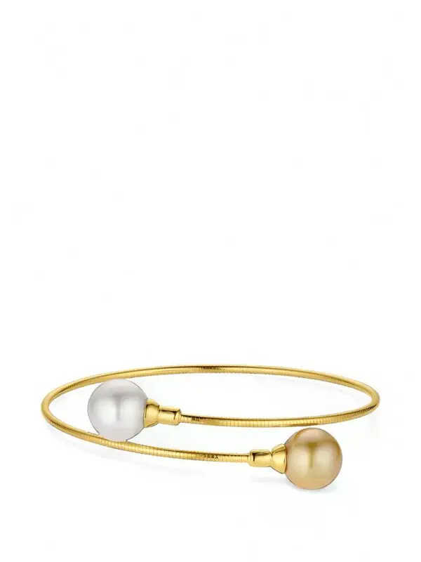 BAGGINS South Sea Pearl Wire Bangle Bracelet - Gold