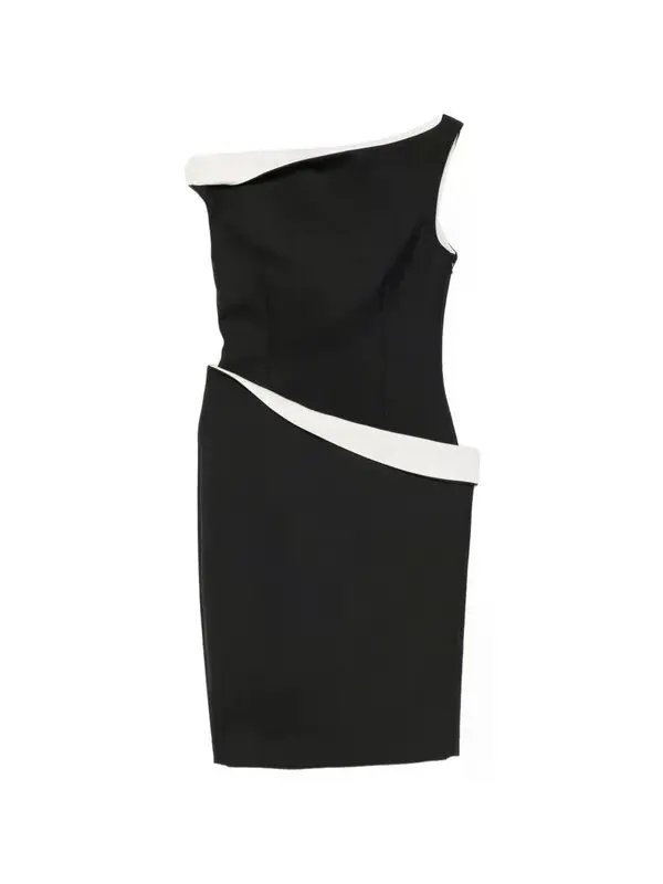 RÓHE Asymmetric Two-tone Midi Dress