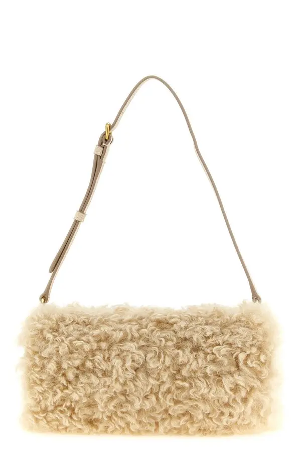 Stella McCartney Shearling Clutch - Beige