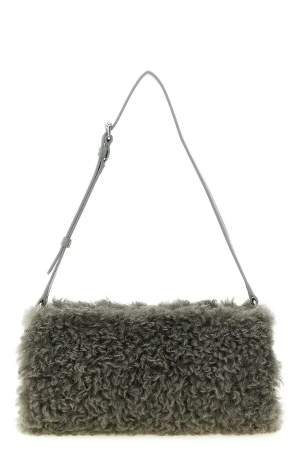 Stella McCartney Shearling Clutch - Gray