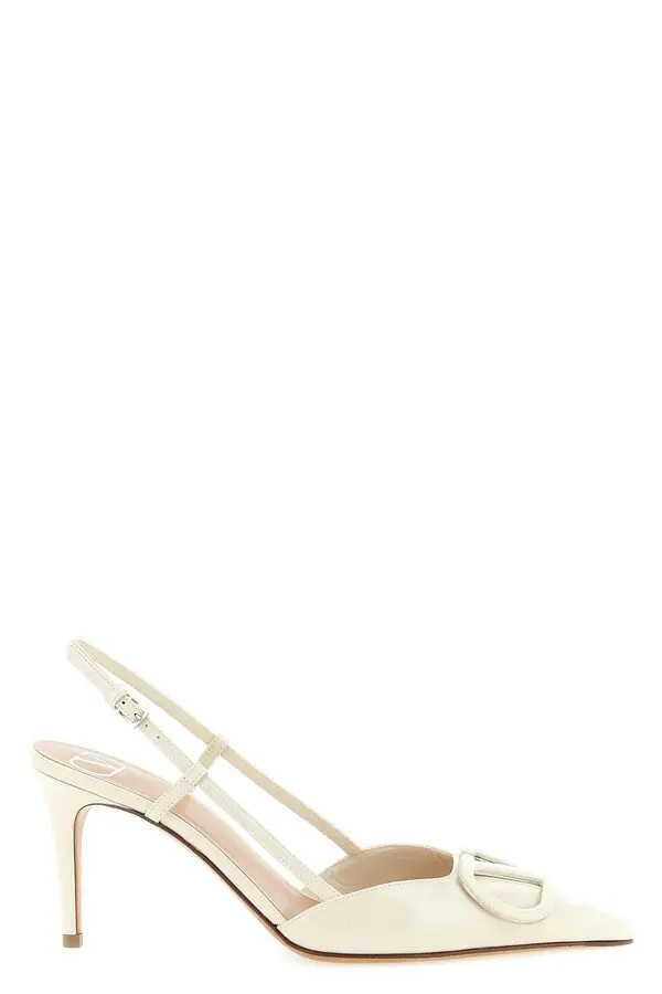 Valentino Garavani Vlogo Signature' Slingback - White