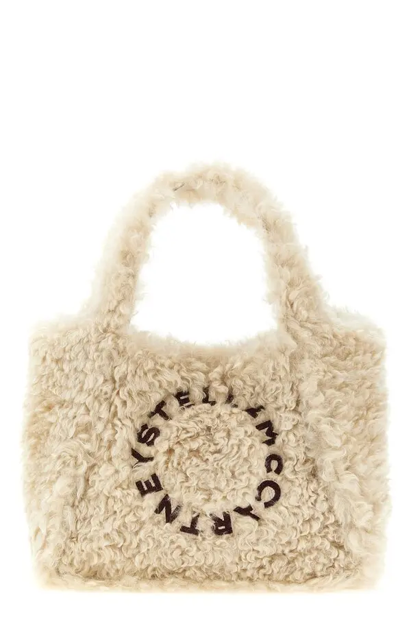 Stella McCartney Shearling Logo Shopping Bag