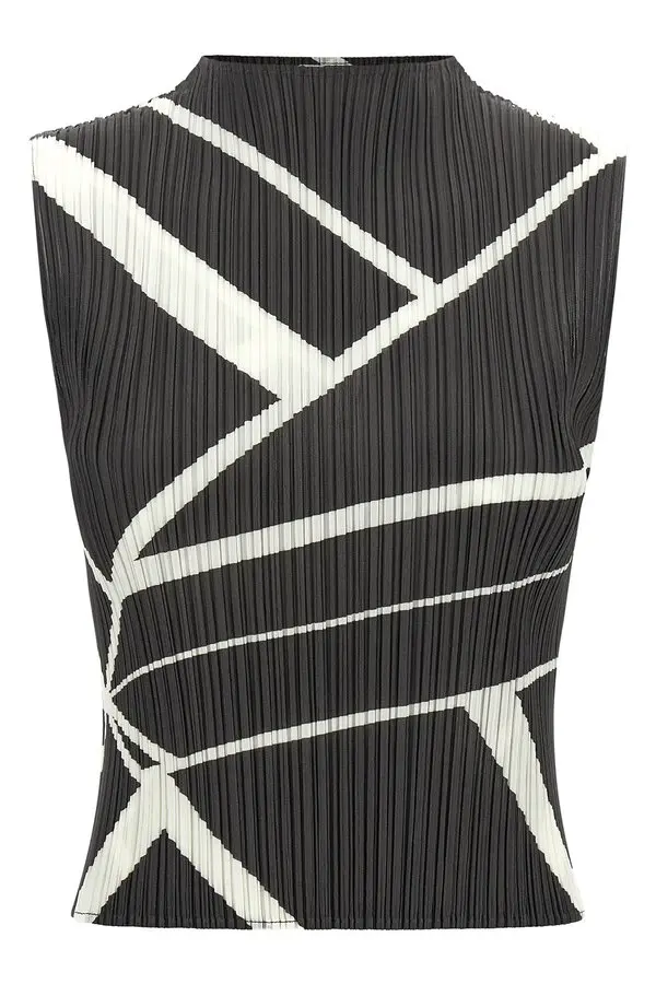Issey Miyake Fold Line' Blouse - Gray