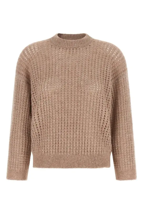Peserico Micro Sequin Sweater - Beige