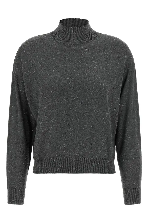Peserico Lamé Thread Turtleneck Sweater