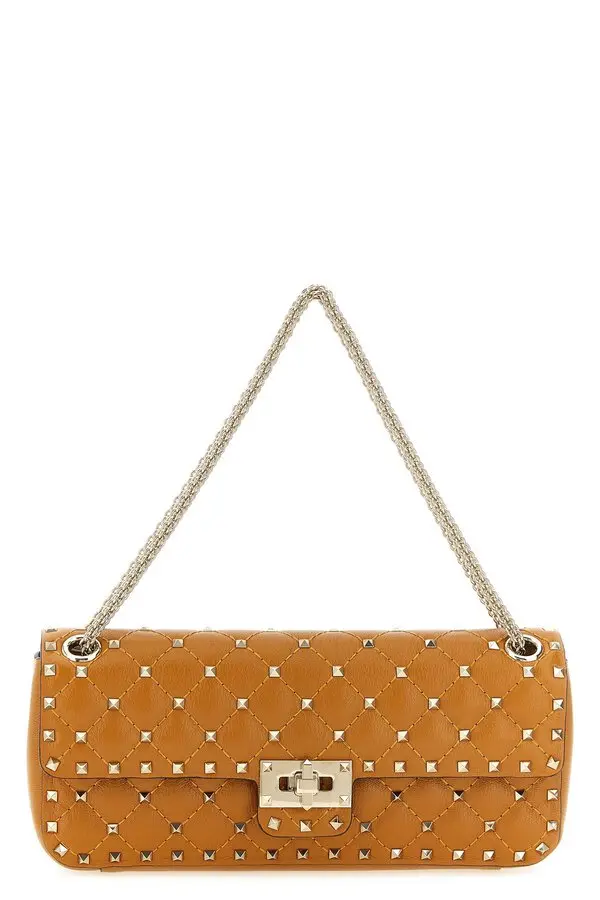Valentino Garavani G. 'rockstud Spike' Medium Shoulder Bag - Orange