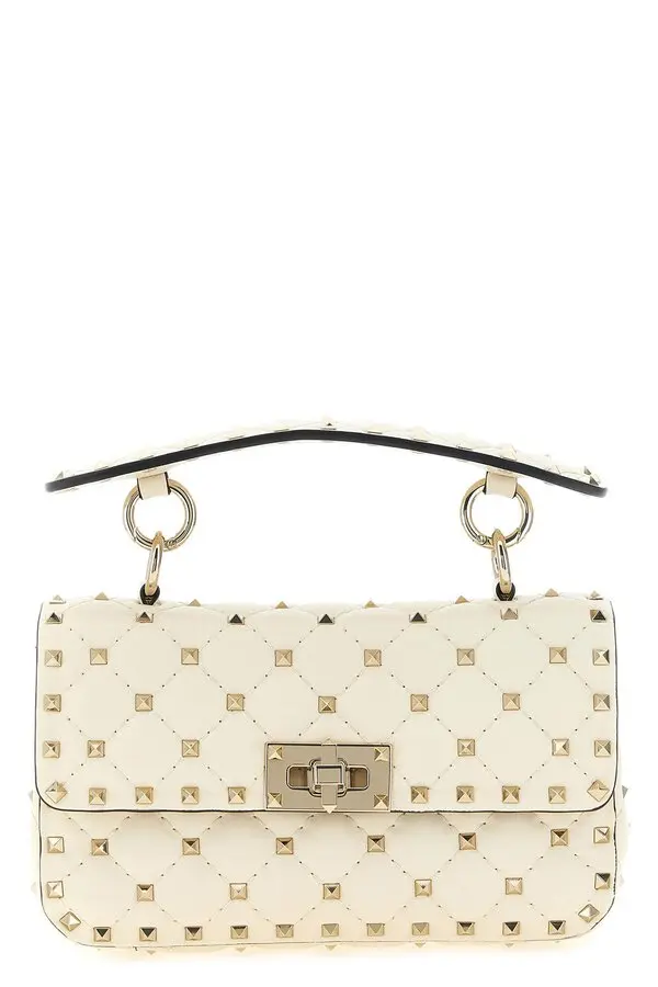 Valentino Garavani Rockstud Spike' Small Shoulder Bag - White