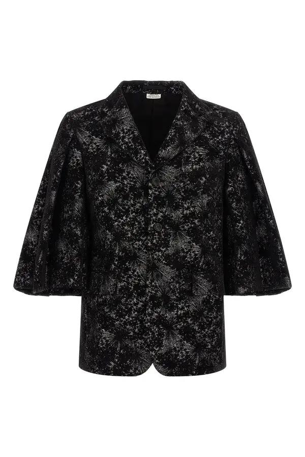 Comme Des Garçons Flared Sleeves Blazer - Black