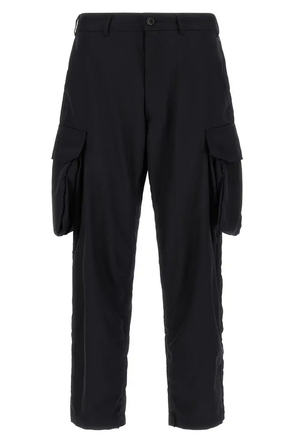 Comme Des Garçons Pinstriped Cargo Pants - Blue