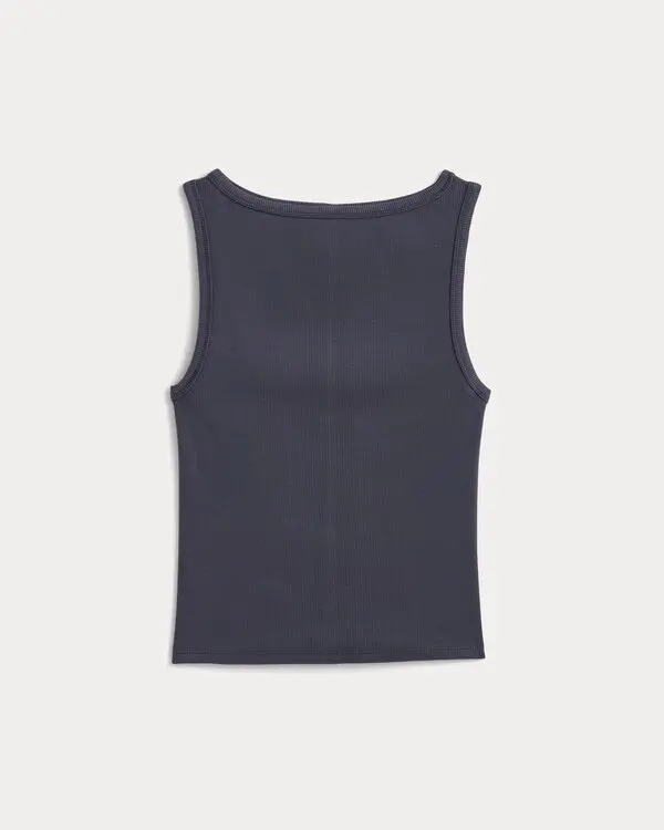 Everlane Effortless Rib Boatneck Tank Top - Graystone