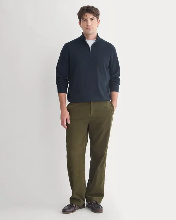 Everlane Relaxed Pinwale Corduroy Trouser - Olive Night