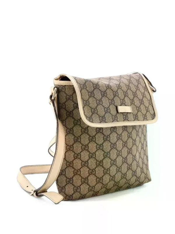 Gucci Flap Messenger Gg Coated Canvas Small Crossbody Bag