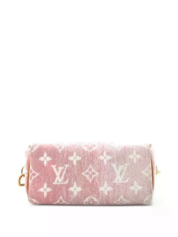LOUIS VUITTON Speedy Bandouliere Nm Bag Monogram Jacquard Denim Nano Crossbody Bag - Pink