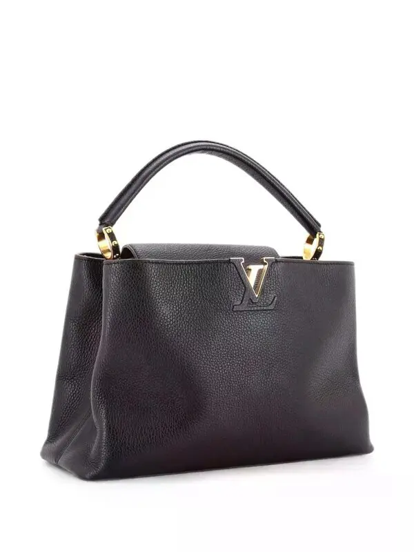 LOUIS VUITTON Capucines Bag Leather Mm Satchel