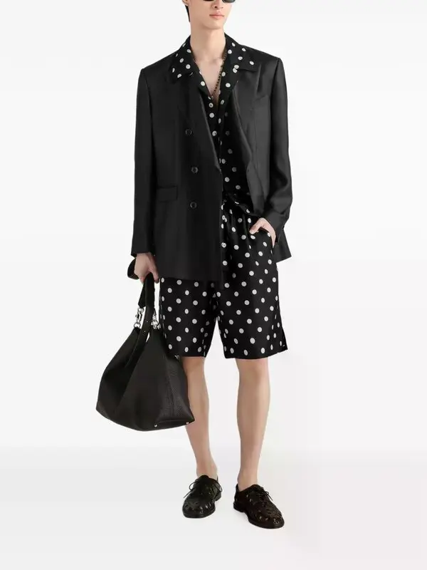 Dolce & Gabbana Polka Dot-print Silk Twill Shirt