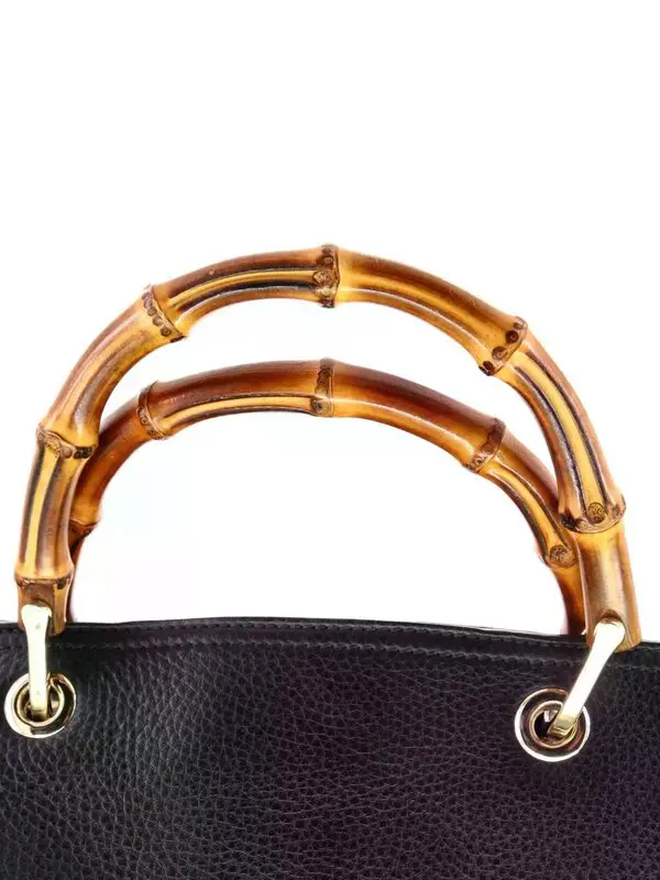 Gucci Bamboo Shopper Leather Large Tote Bag