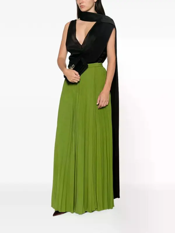 TOM FORD Pleated Maxi Skirt - Green