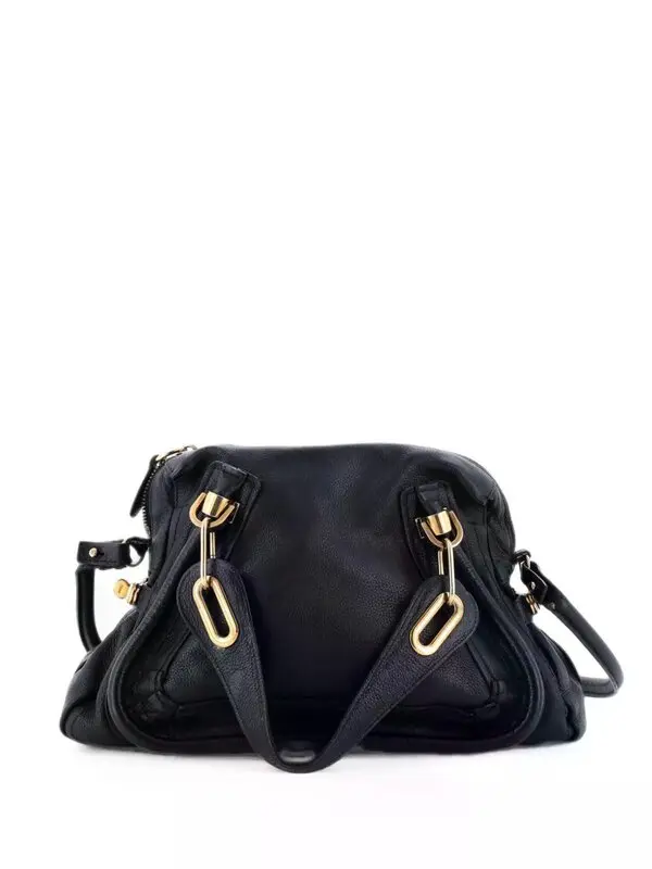 Chloé Paraty Top Handle Bag Leather Medium Satchel - Black