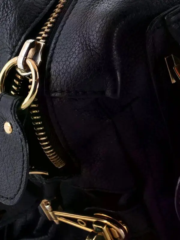 Chloé Paraty Top Handle Bag Leather Medium Satchel - Black