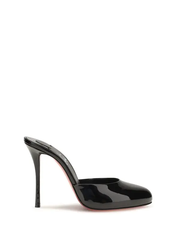 CHRISTIAN LOUBOUTIN Dolly Patent Leather Mules - Black