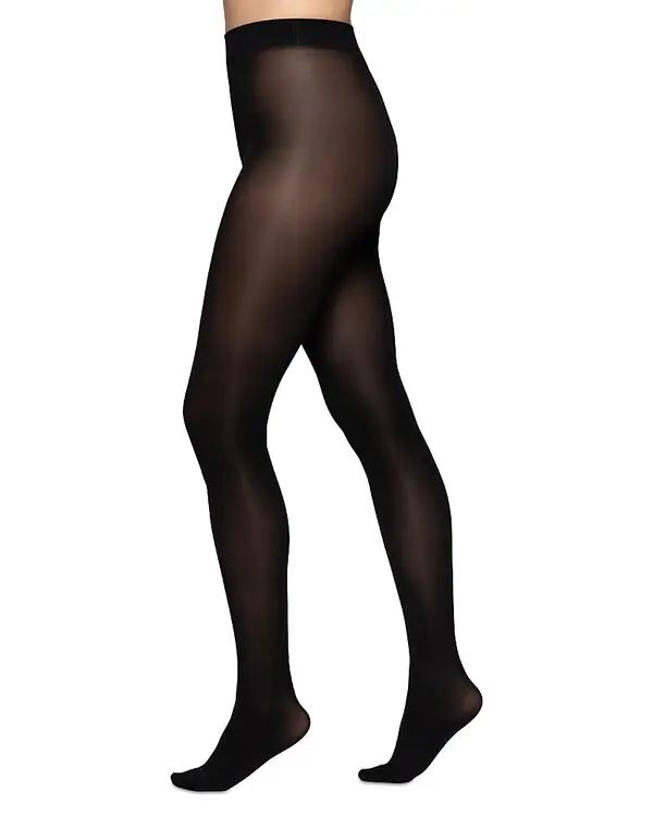 Hue Super Gloss Opaque Tights - Black