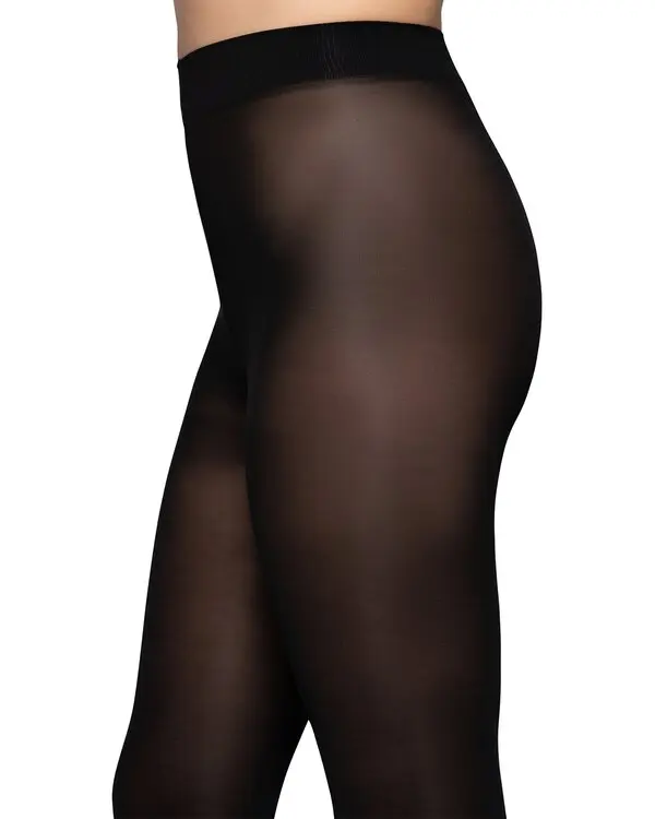 Hue Super Gloss Opaque Tights - Black