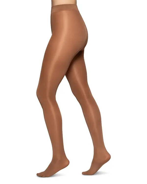 Hue Super Gloss Opaque Tights - Caramel