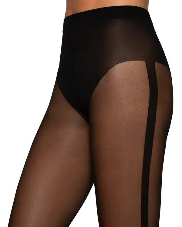 Hue Tuxedo Stripe Sheer Tights