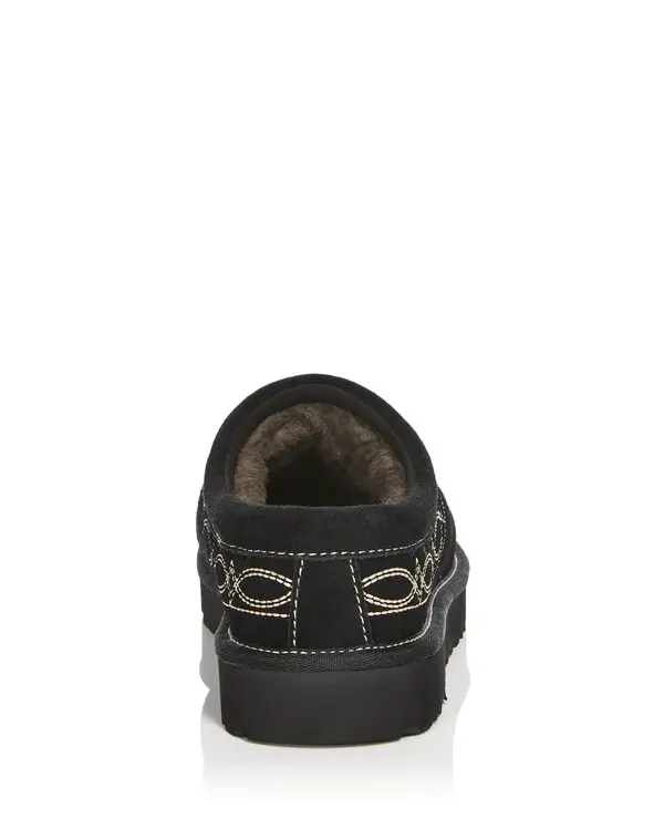 UGG Tasman Western Suede Slippers - Black