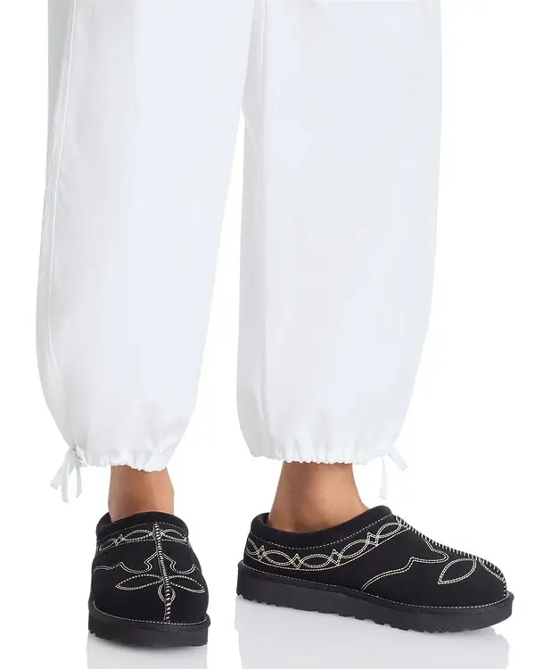 UGG Tasman Western Suede Slippers - Black