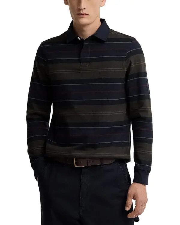 Barbour Frith Cotton Tartan Stripe Rugby Shirt