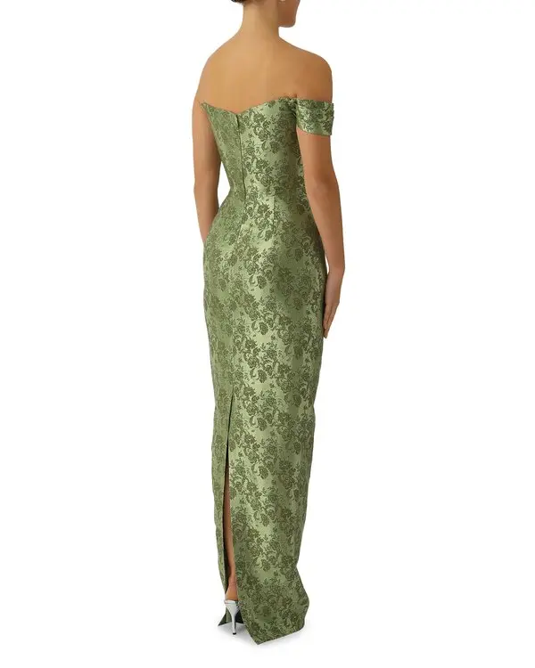 SAU LEE Jackson Cotton Blend Brocade Gown