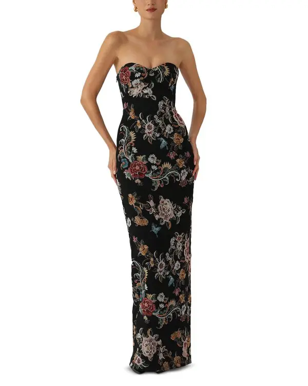 SAU LEE Strapless Corset Gown