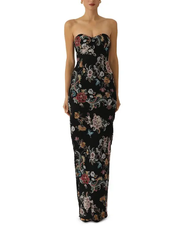 SAU LEE Strapless Corset Gown