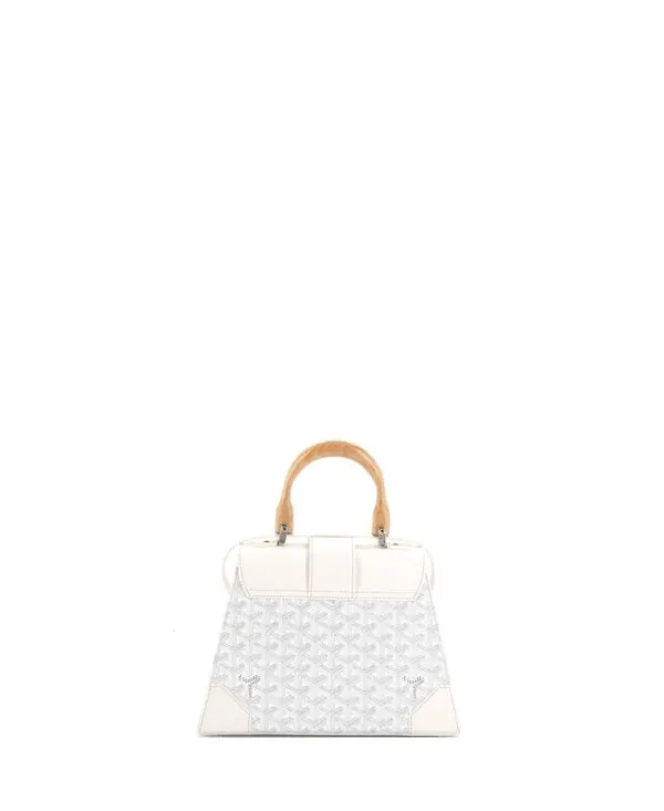 Goyard Pm Saigon Top Handle Bag Coated Canvas With Leather