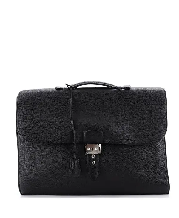 Hermès 41 Sac A Depeches Bag Togo - Black