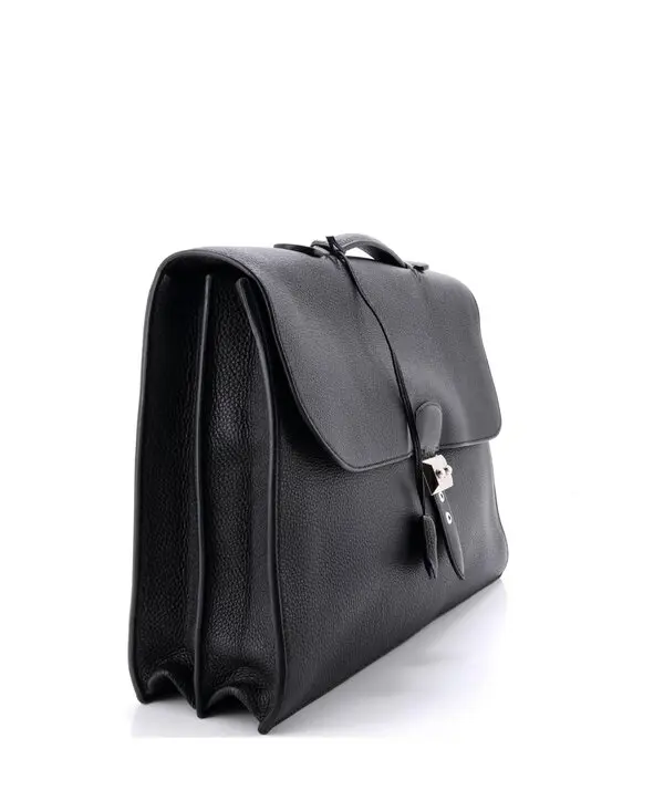 Hermès 41 Sac A Depeches Bag Togo - Black